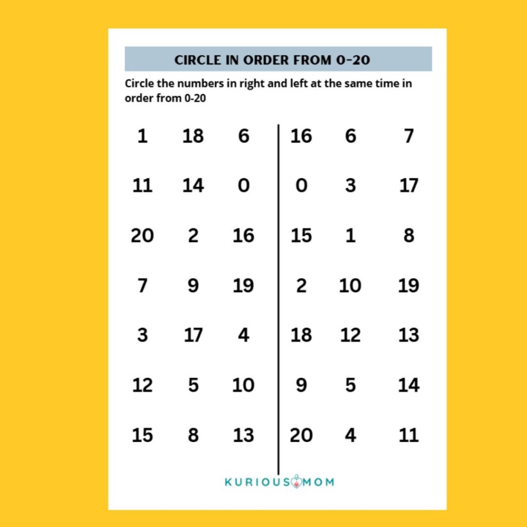 Brain Gym Worksheets for Kids - KuriousMom