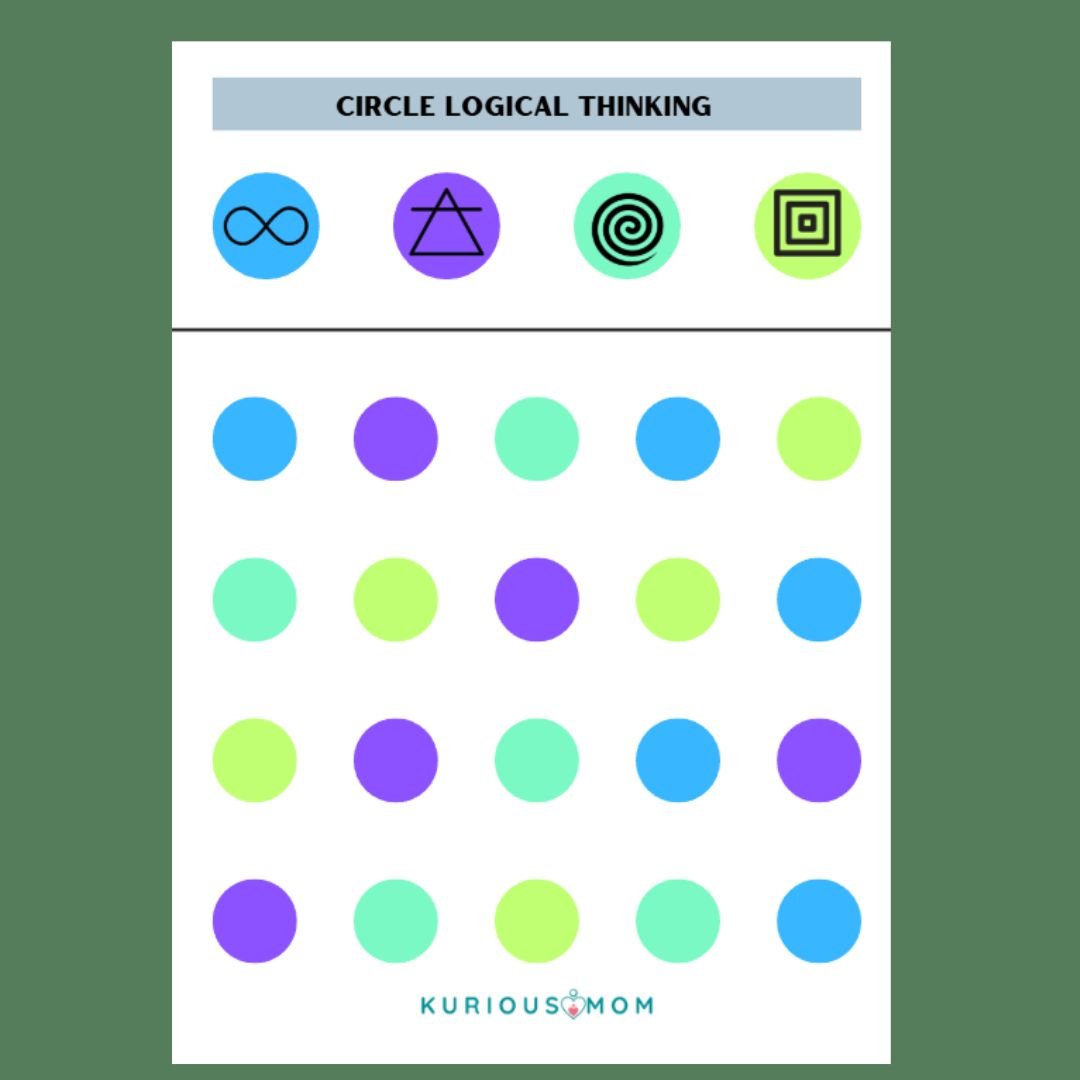Circle Logical Thinking Printable Worksheet - KuriousMom