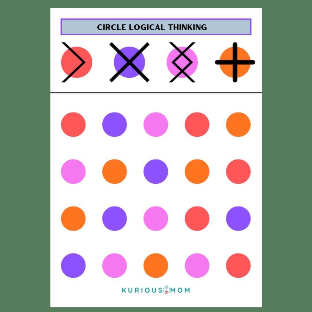 Circle Logical Thinking Printable Worksheet - KuriousMom