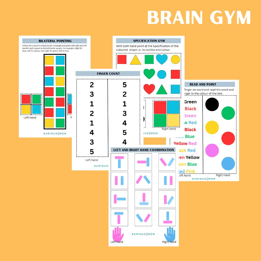 Brain Gym Worksheets for Kids - KuriousMom