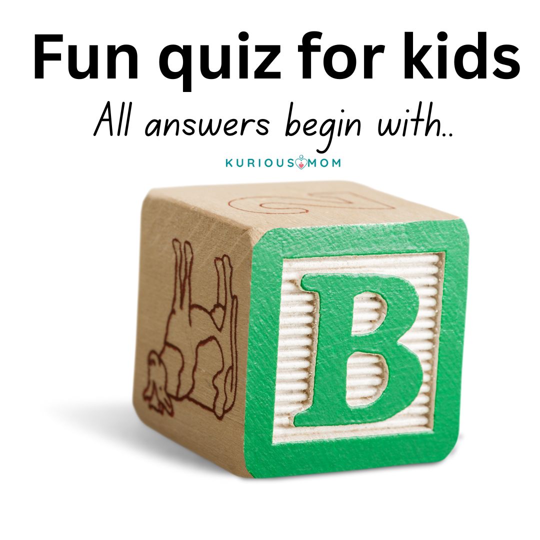 Letter B Fun Questions - KuriousMom