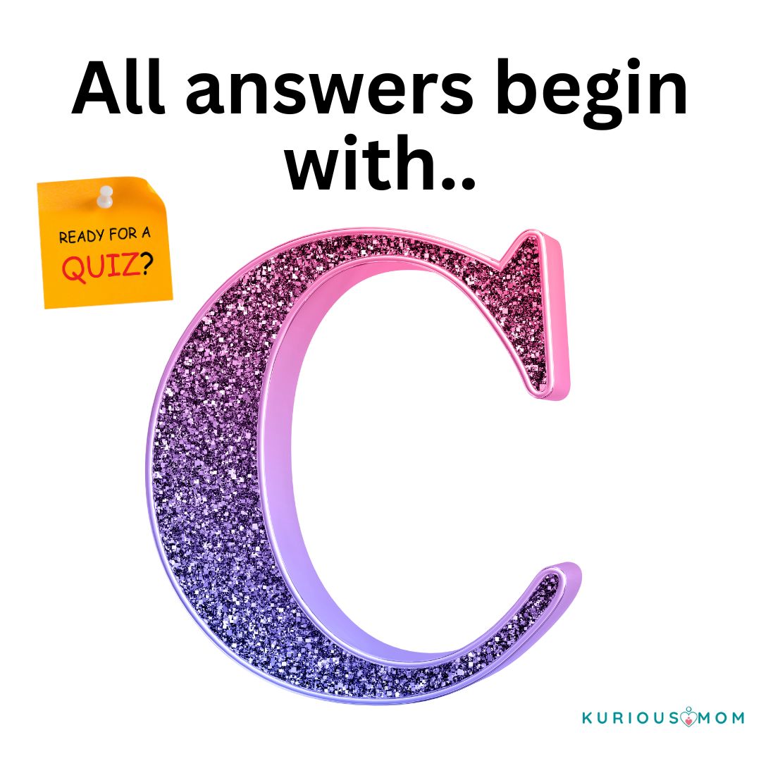 Letter C Fun Questions - KuriousMom