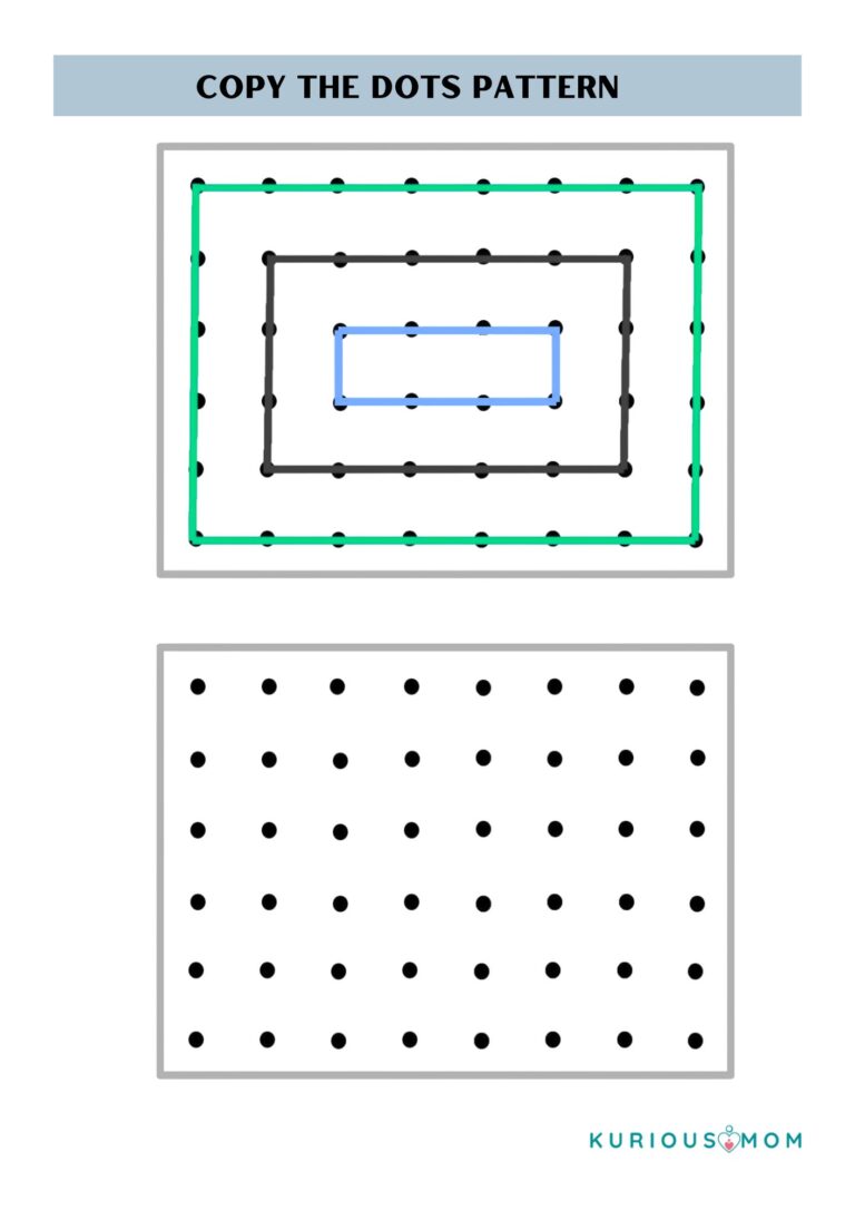 Copy the Dots Pattern Worksheet – Fun Learning Through Observation ...