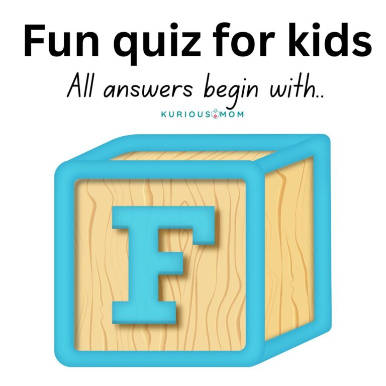 Letter F Fun Questions - KuriousMom