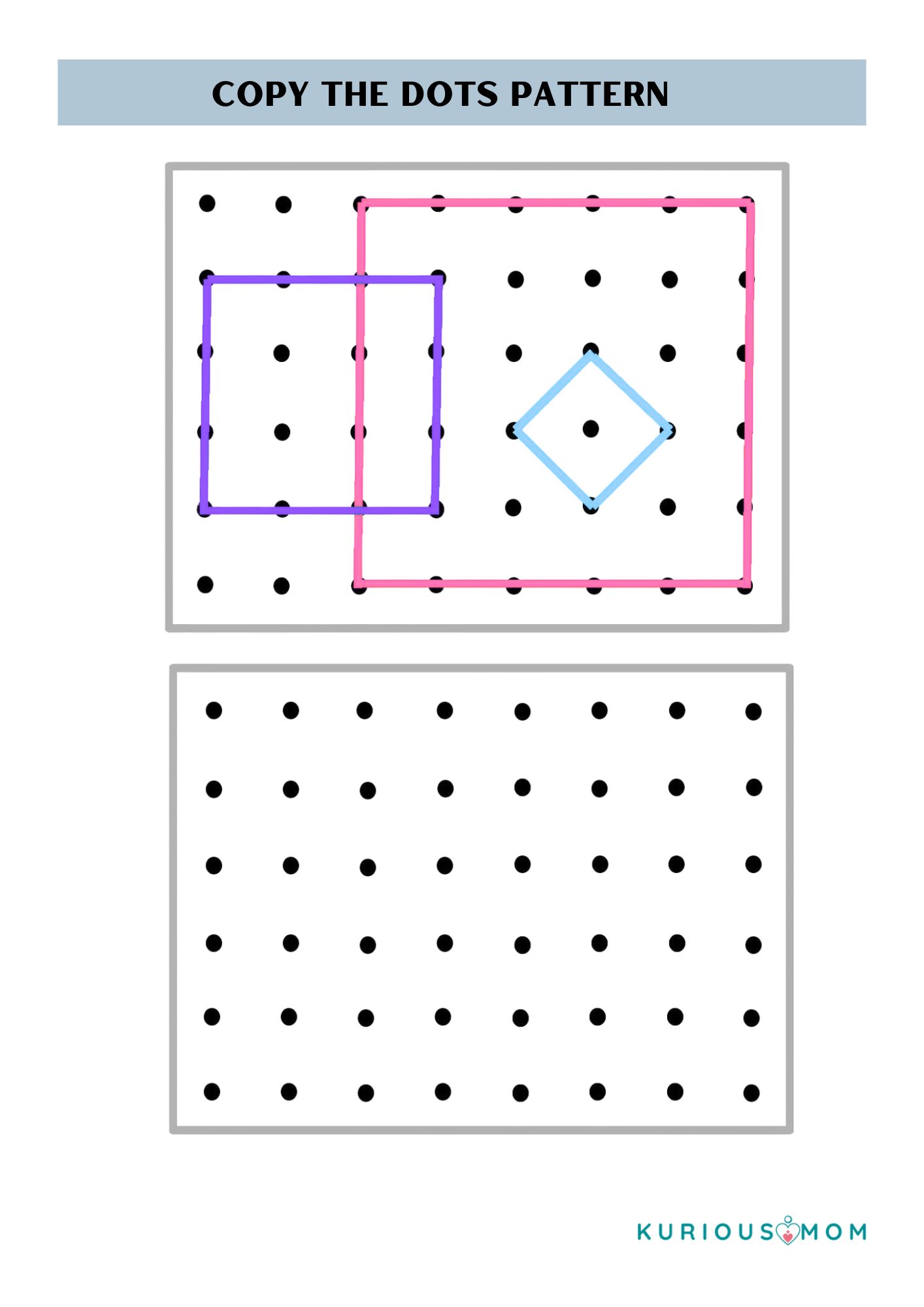 Copy the Dots Pattern Worksheet – Fun Learning Through Observation ...