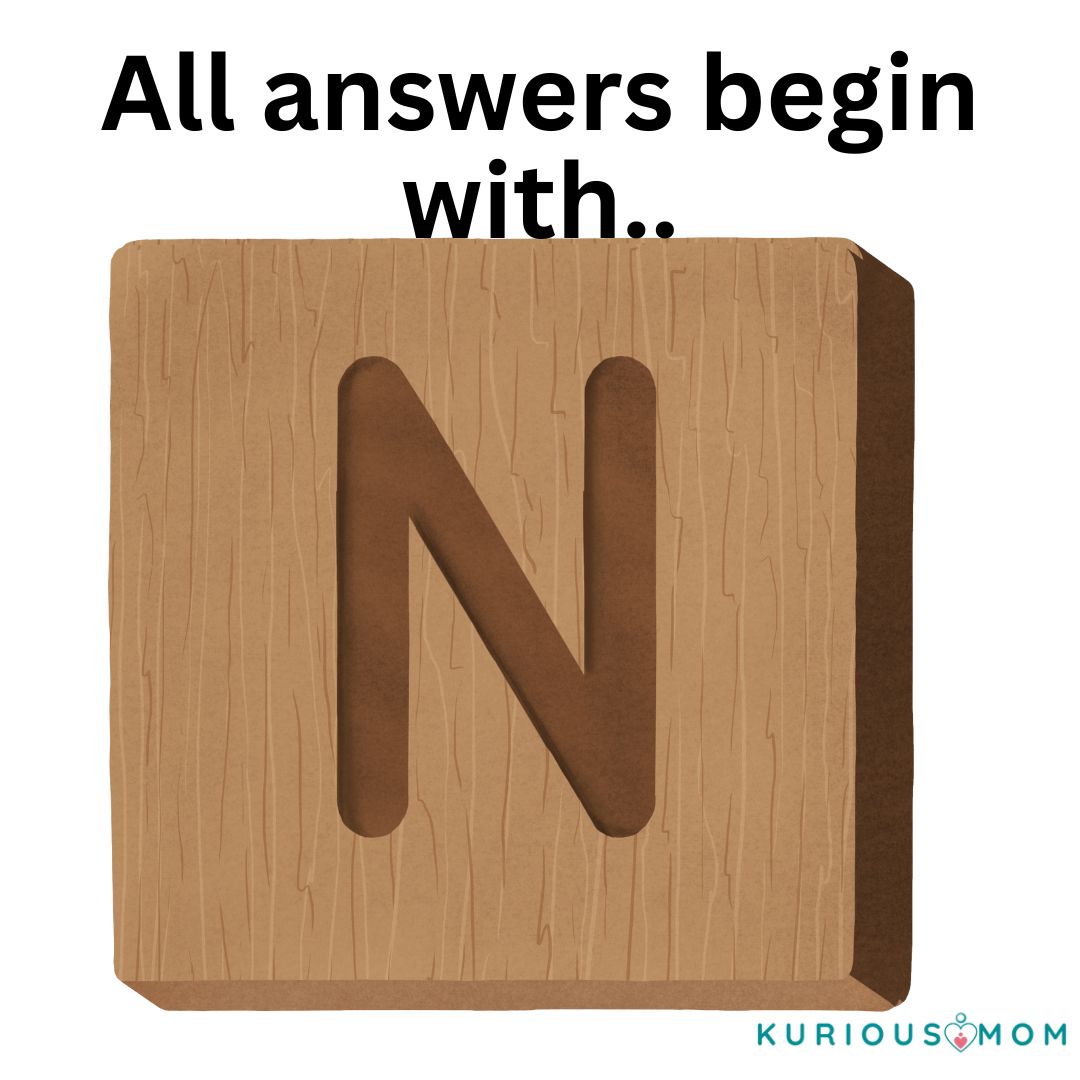 Letter N Fun Questions - KuriousMom