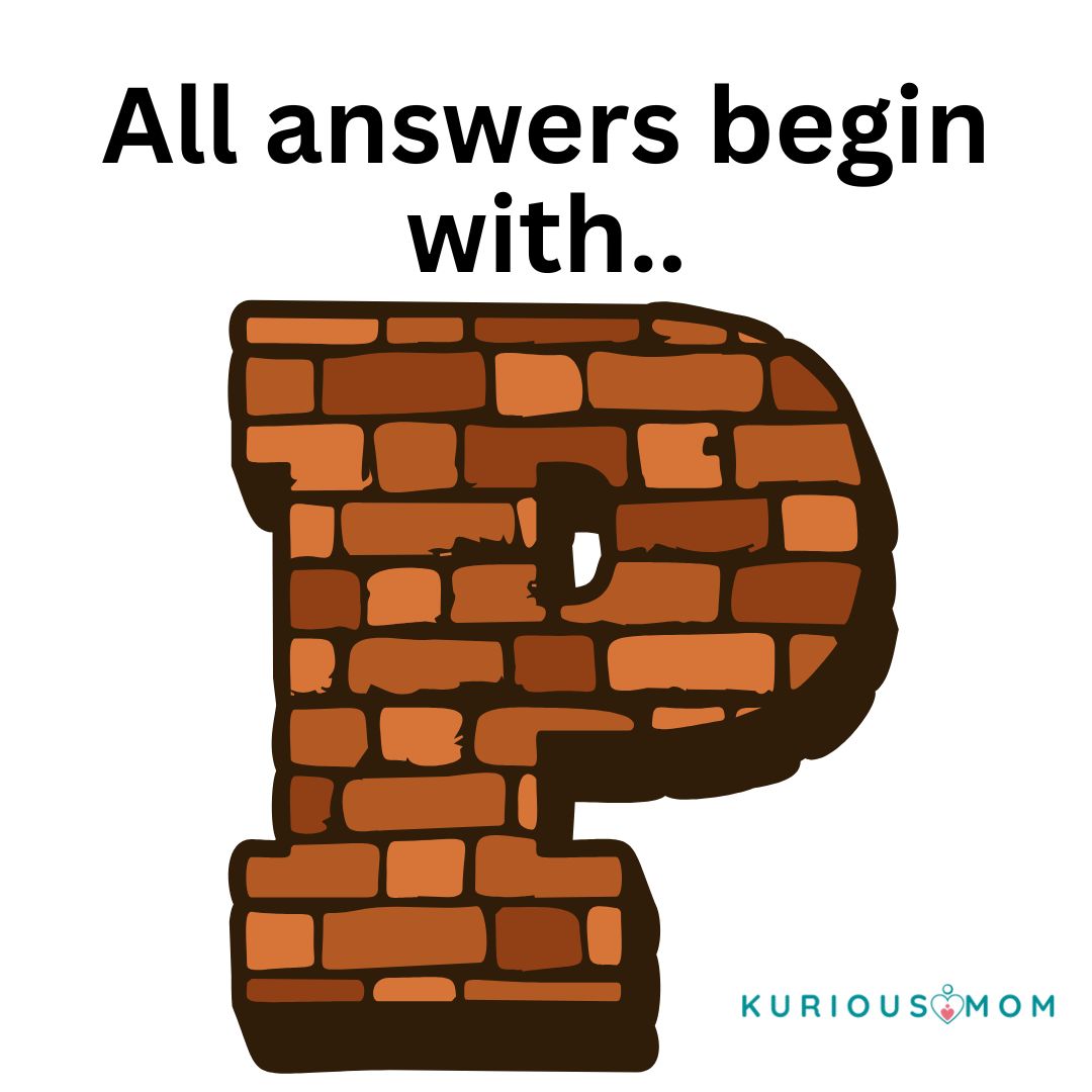 Letter P Fun Questions - KuriousMom