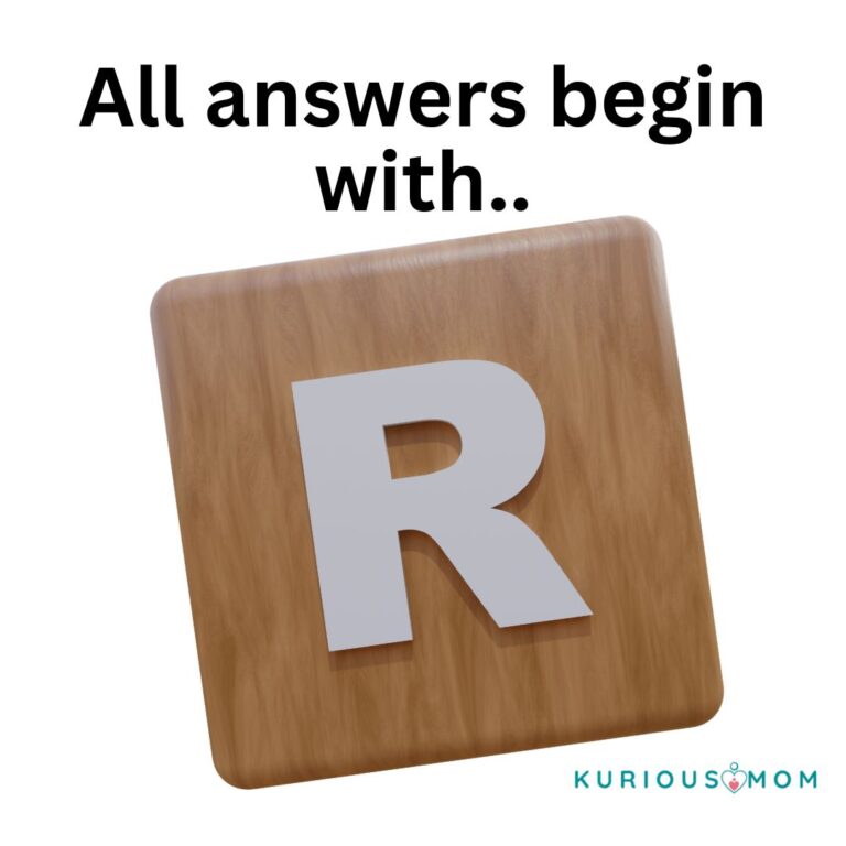 Letter R Fun Questions - KuriousMom