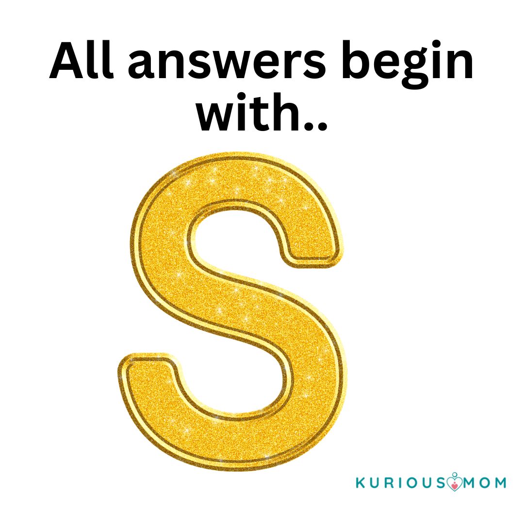 Letter S Fun Questions - KuriousMom
