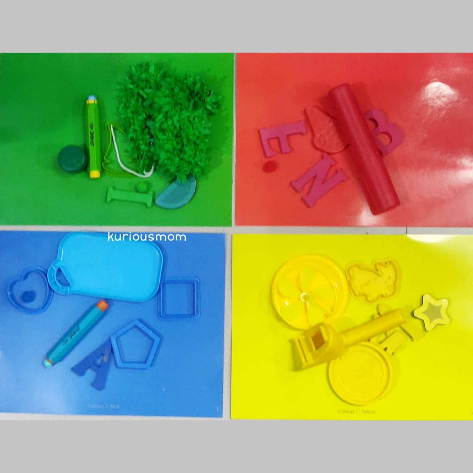 Colour sorting activity for preschool