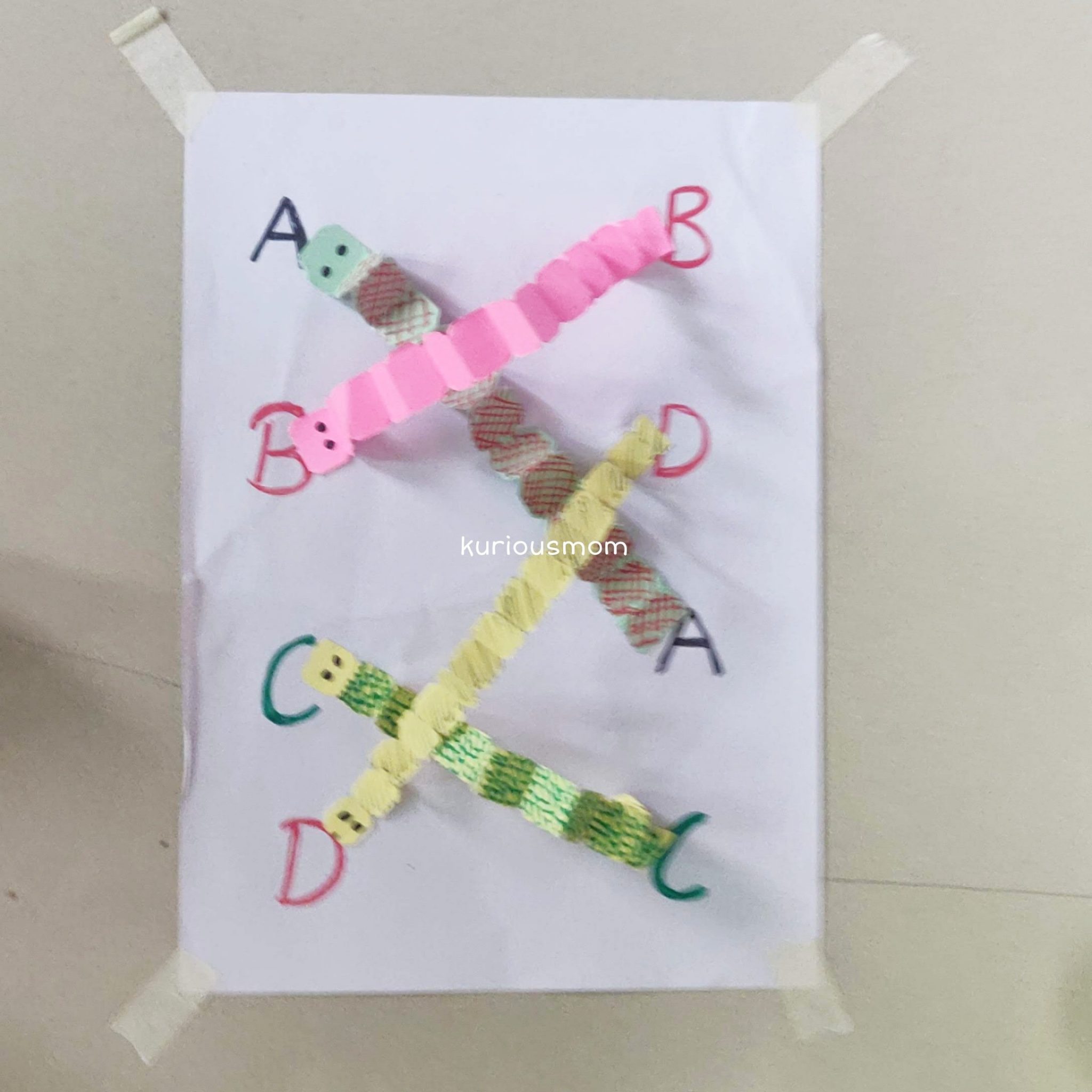 Alphabet matching activity with worms - KuriousMom
