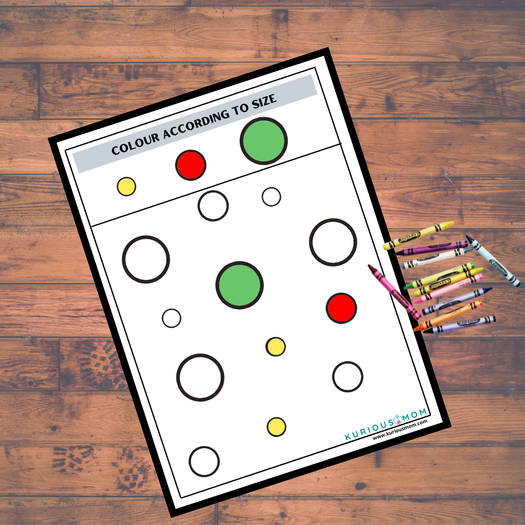 Colour by size- Free Templates - KuriousMom