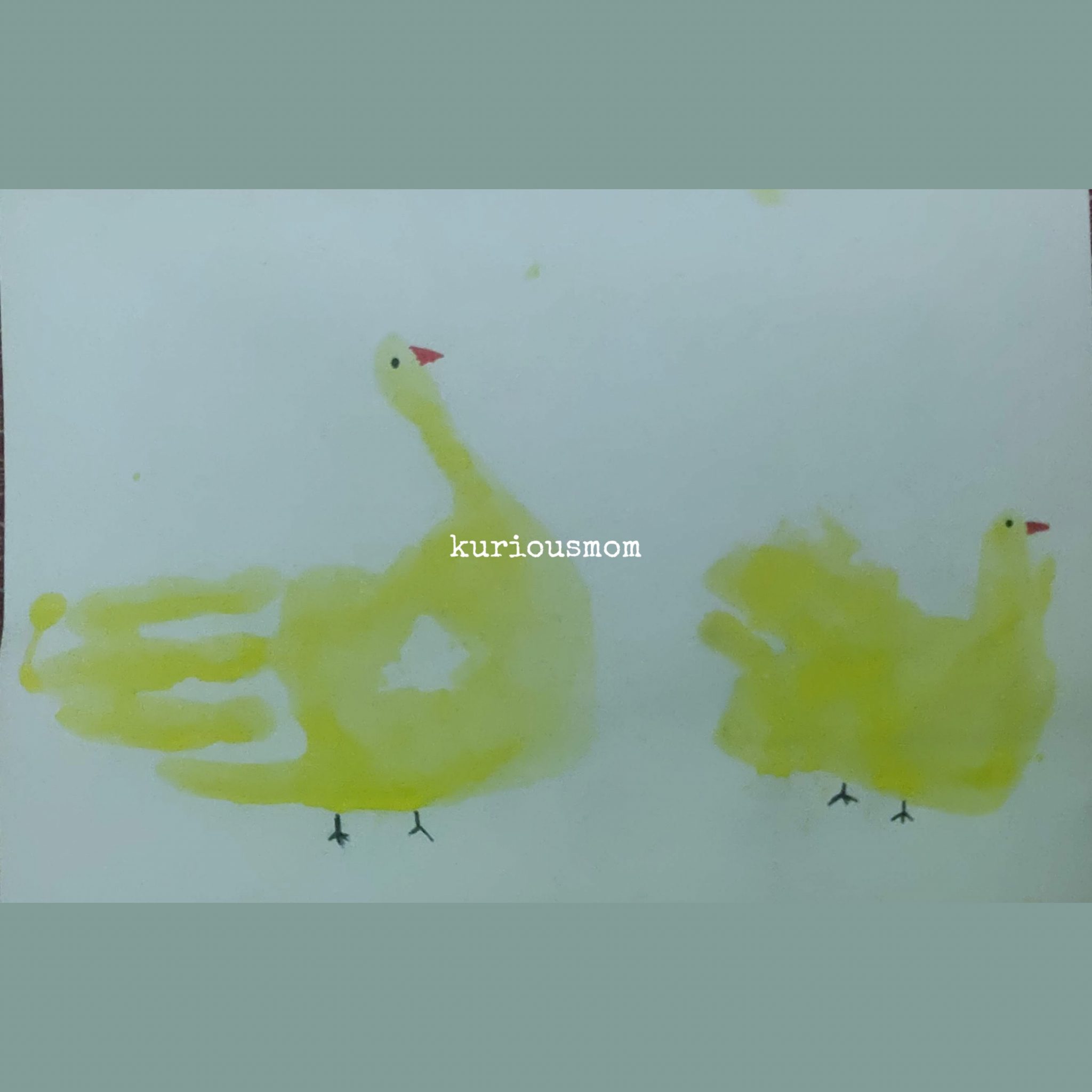 Beautiful handprints with flour - KuriousMom